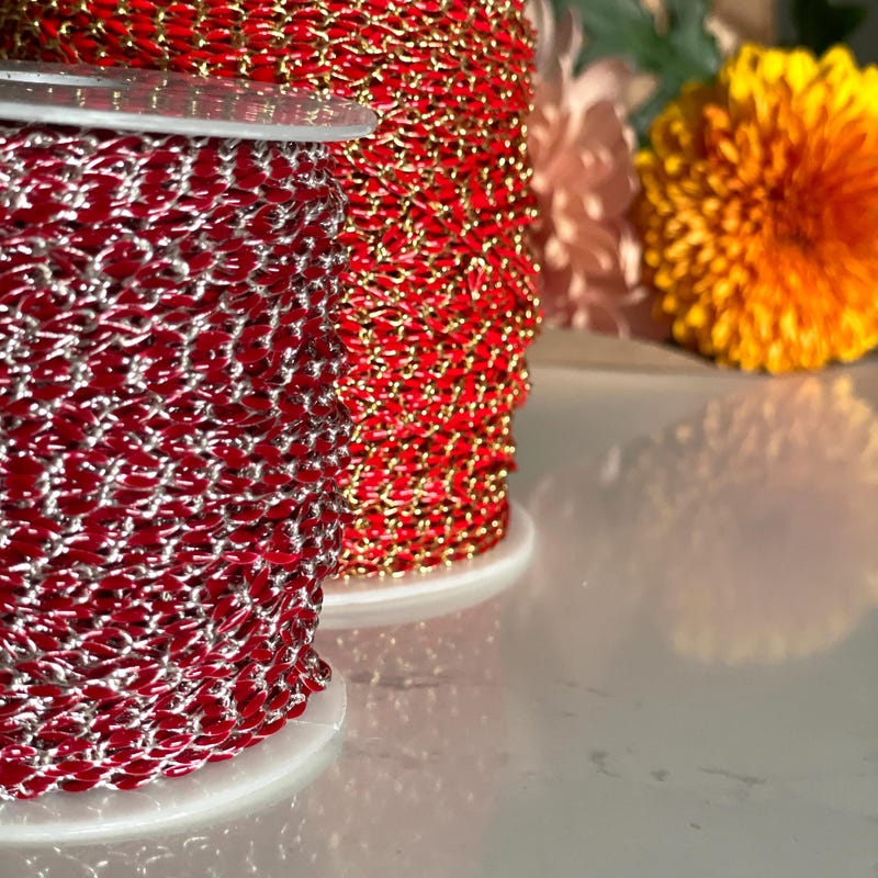 Burgundy Enamel Bracelet - Etsy