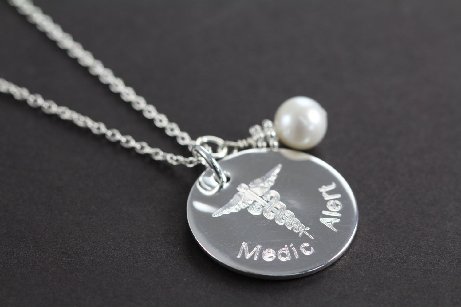 Medical Alert Jewelry Custom Engraved Medic ID 925 Sterling | Etsy