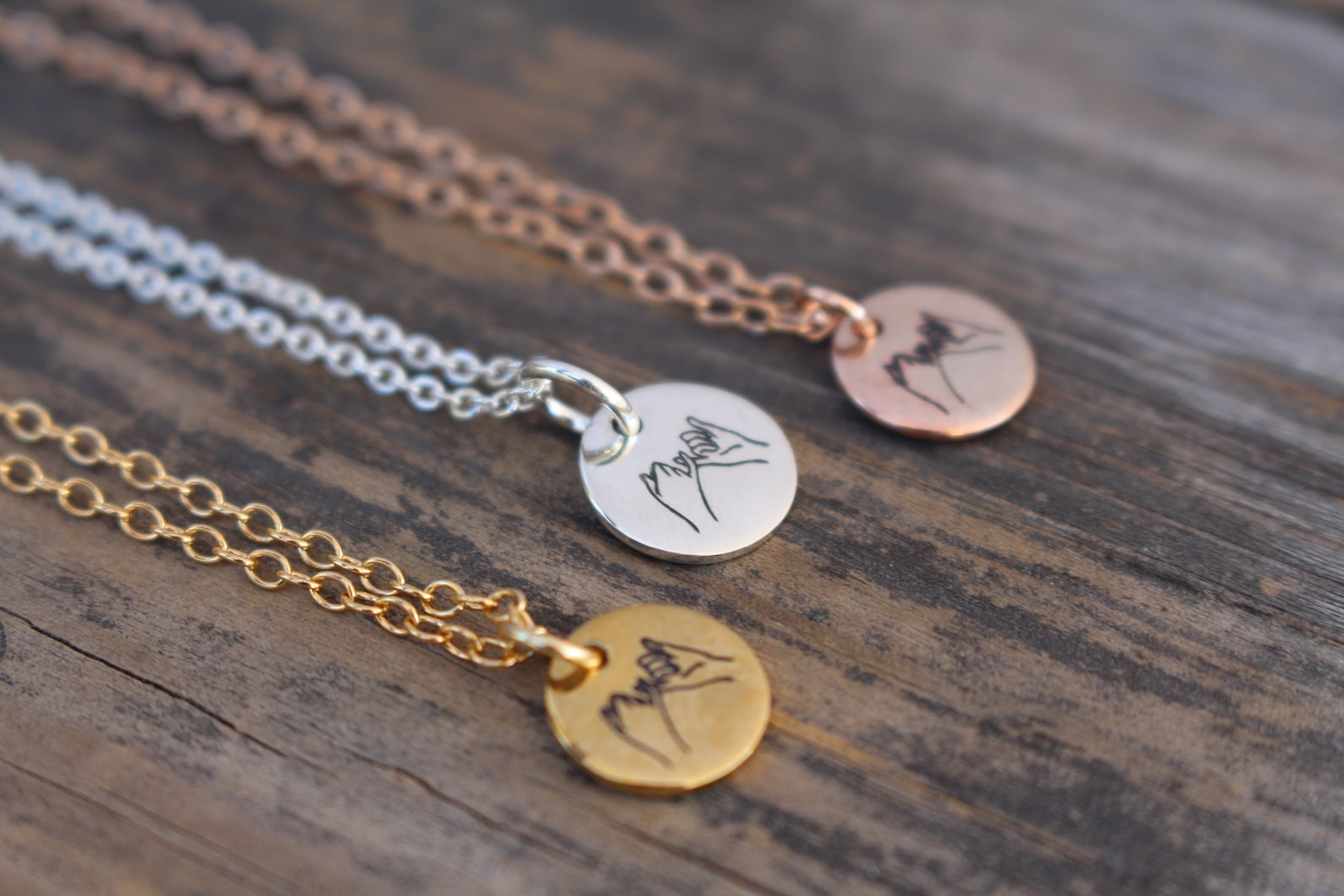 Pinky Promise Necklace Custom Engraved Personalized Jewelry Gift for ...