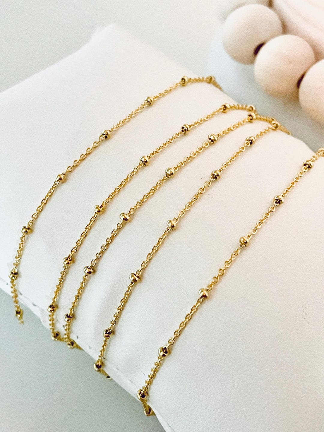 Permanent Jewelry Making 18k Gold Finished Chain by the Foot ...