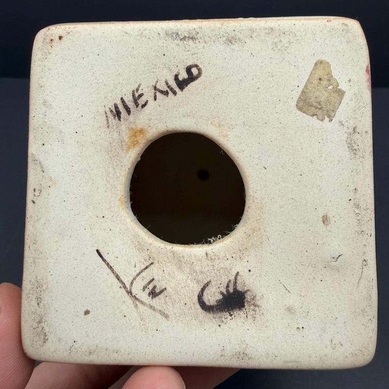 Vintage Ken Edwards Tonala Mexican Stoneware Pottery Square Pillar ...