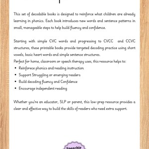 Decodable Books | CVC to CVCC | Phonics Printable | SLP + Homeschool ...