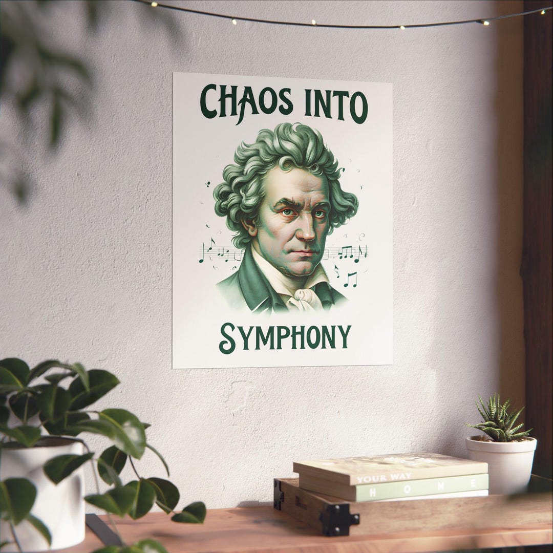 Beethoven Poster, Vintage Music Art, Composer Wall Decor, Classical ...