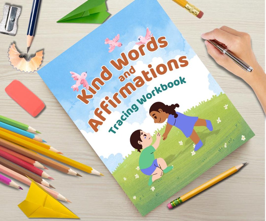 Tracing Worksheet About Kind Words and Affirmations - Etsy