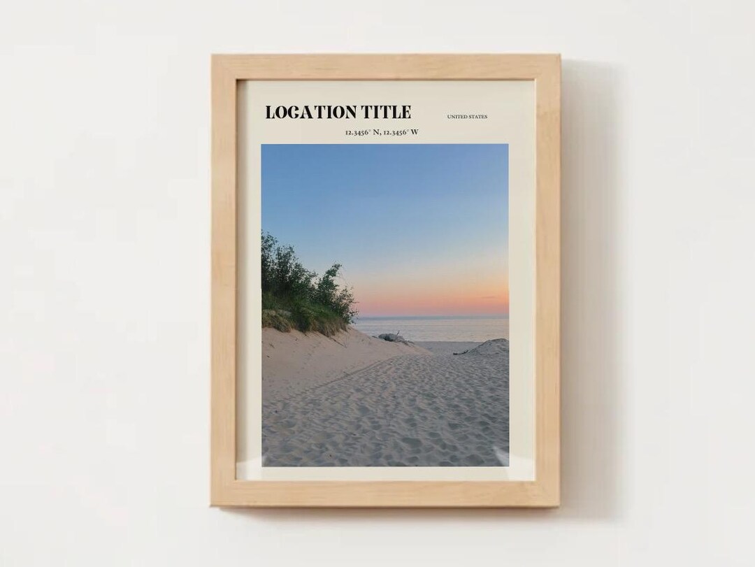 Coordinate Location Picture Wall Art - Custom - Etsy