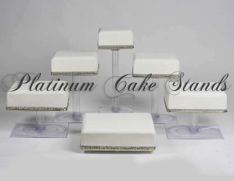 6 Tier Square Cascade Wedding Cake Stand (STYLE SQ630) - Etsy