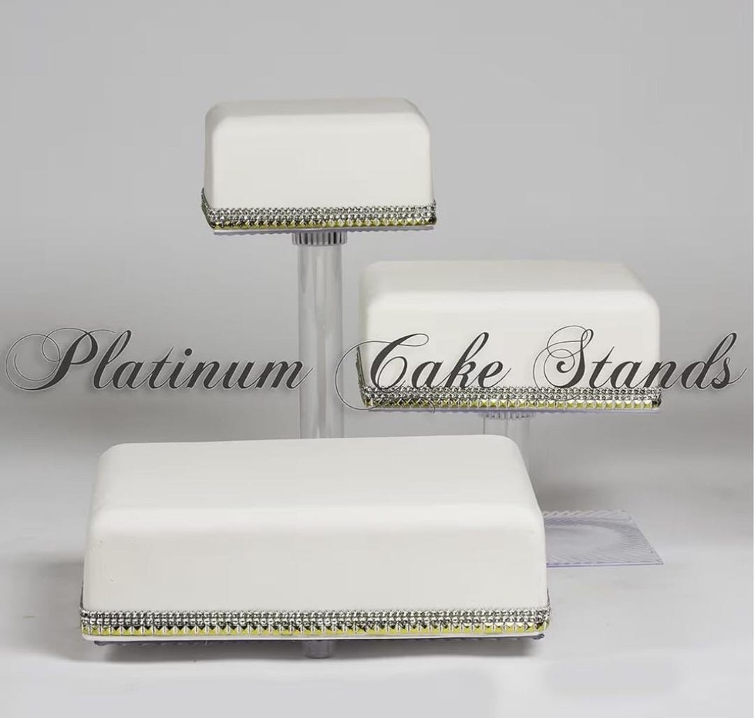 3 Tier Cascade Wedding Cake and Cupcake Stand (SQ308 - Etsy