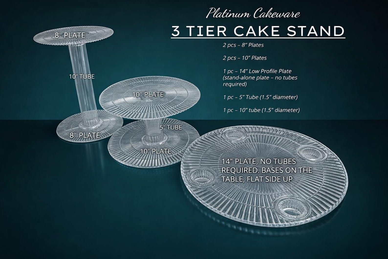 3 Tier Acrylic Wedding Cake Stand (style R300) - Etsy