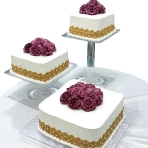 3 Tier Cascade Wedding Cake and Cupcake Stand (SQ308 - Etsy