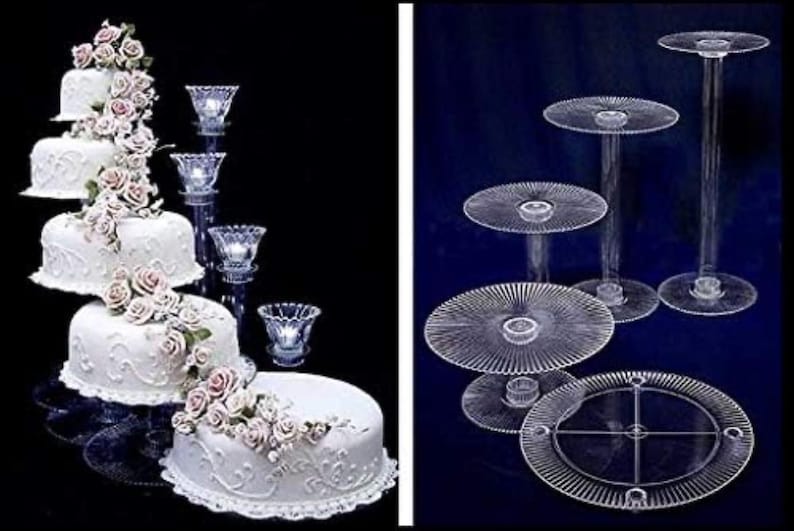 5 Tier Cascade Wedding Plastic Cake Stand (STYLE R500) - Etsy