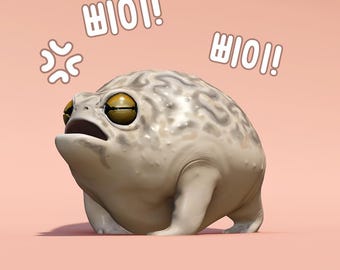 Yawning Desert Rain Frog Digital Download Etsy