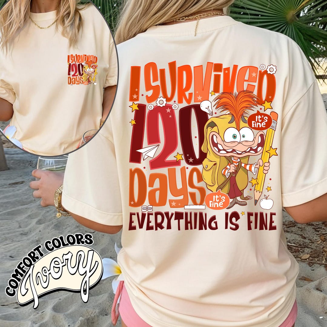 I Survived 120 Days PNG Instant Download, It’s Fine I’m Fine Everything ...