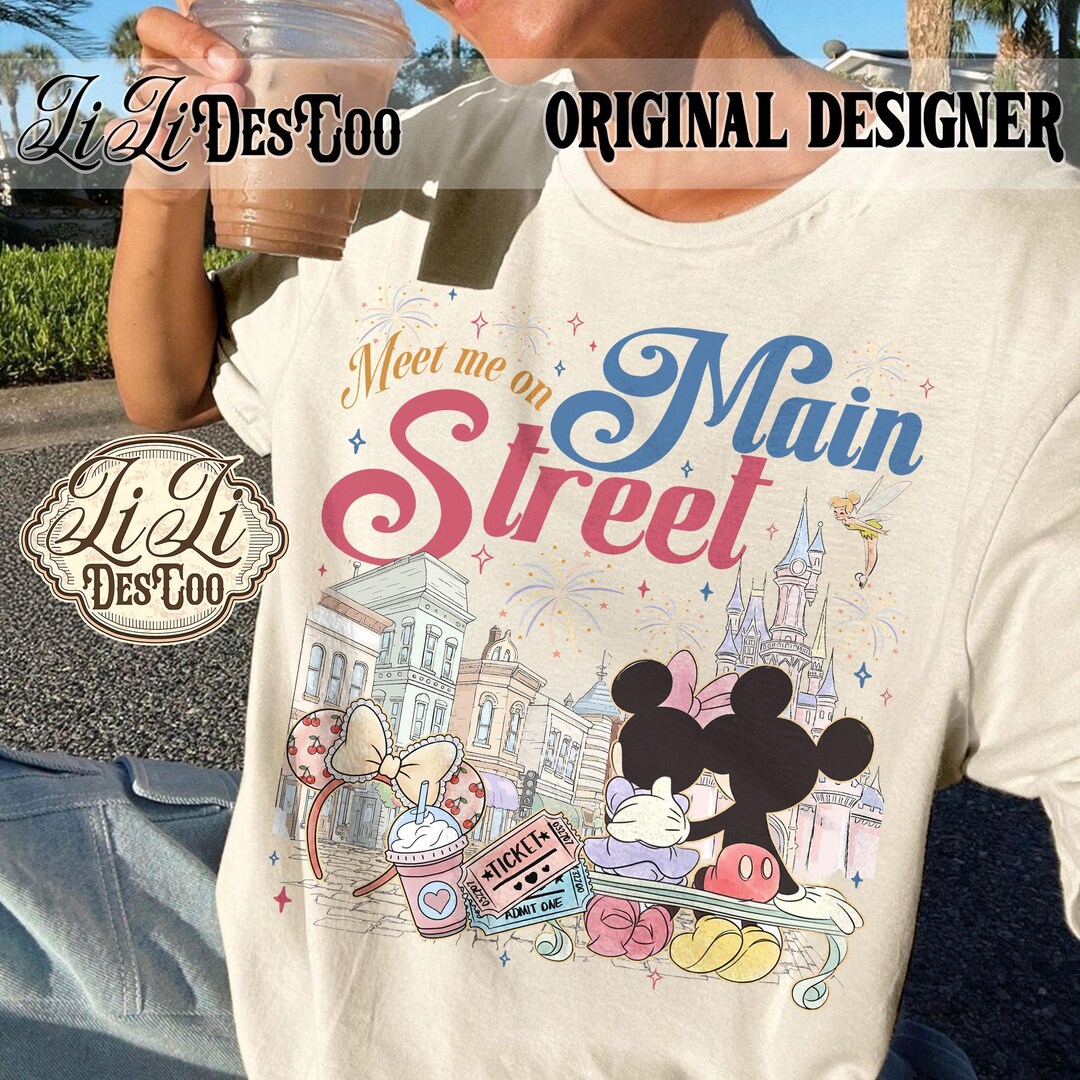 Meet Me on Main Street PNG, Retro Main Street USA Shirt Designs ...