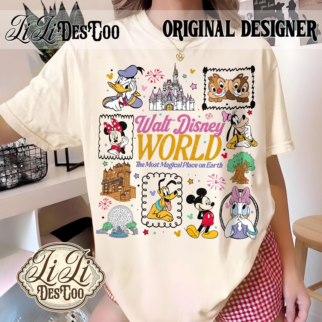 Mouse and Friends PNG, Retro Walt Png, Walt Disneyworld PNG, Retro ...