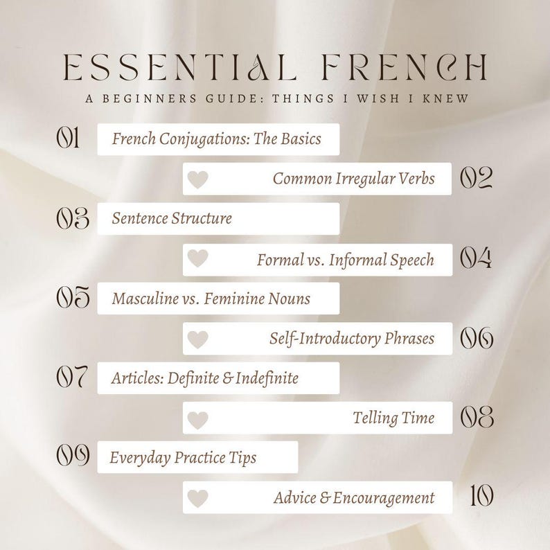 Essential French. A Beginners Guide: Things I Wish I Knew - Etsy