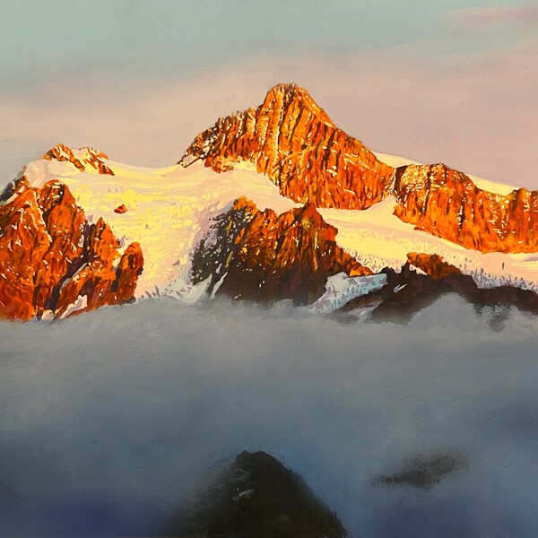 Alpenglow Painting - Etsy
