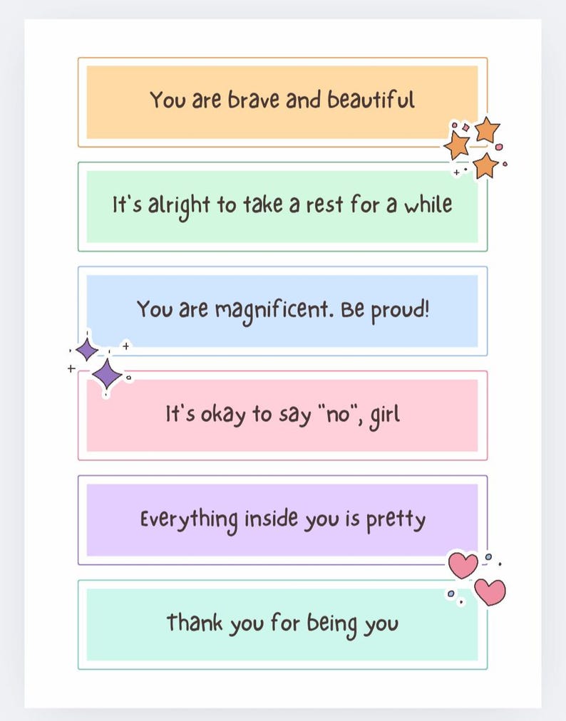 Daily Affirmation Poster Printable - Etsy