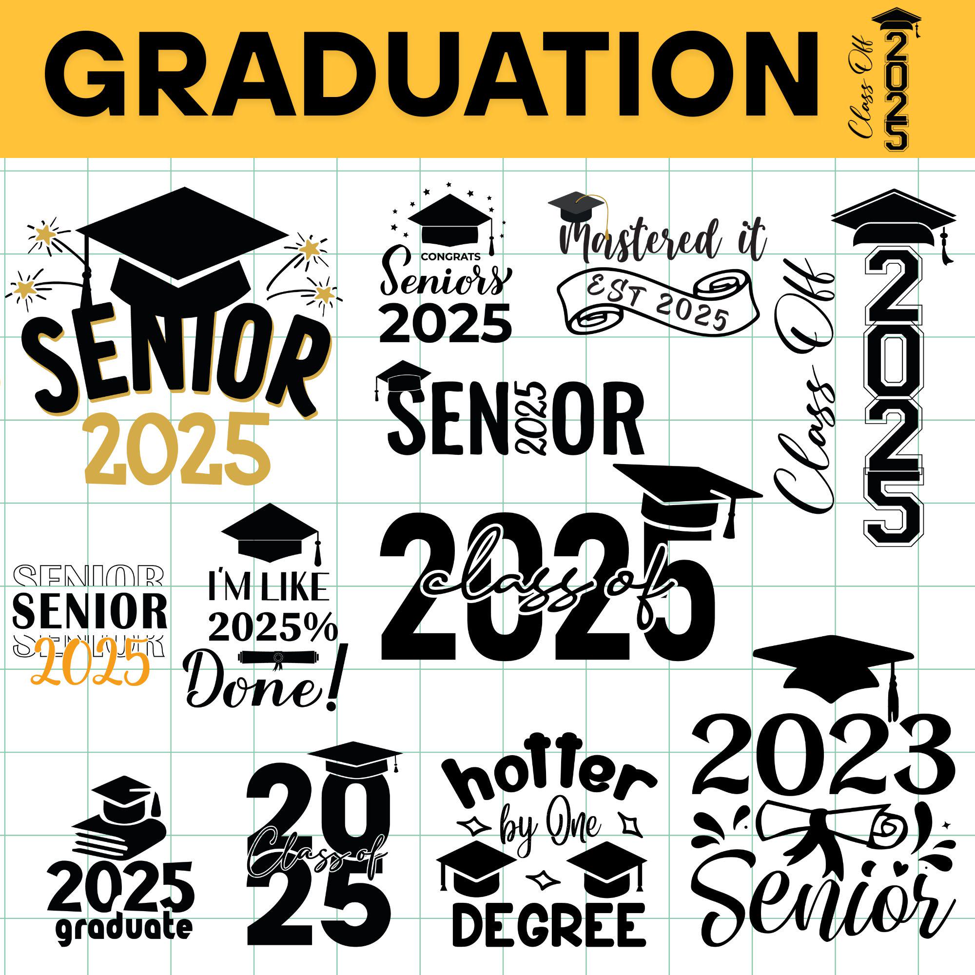 Graduation Svg Bundle, Graduation Cap Svg, Grad 2025, Class of 2025 ...
