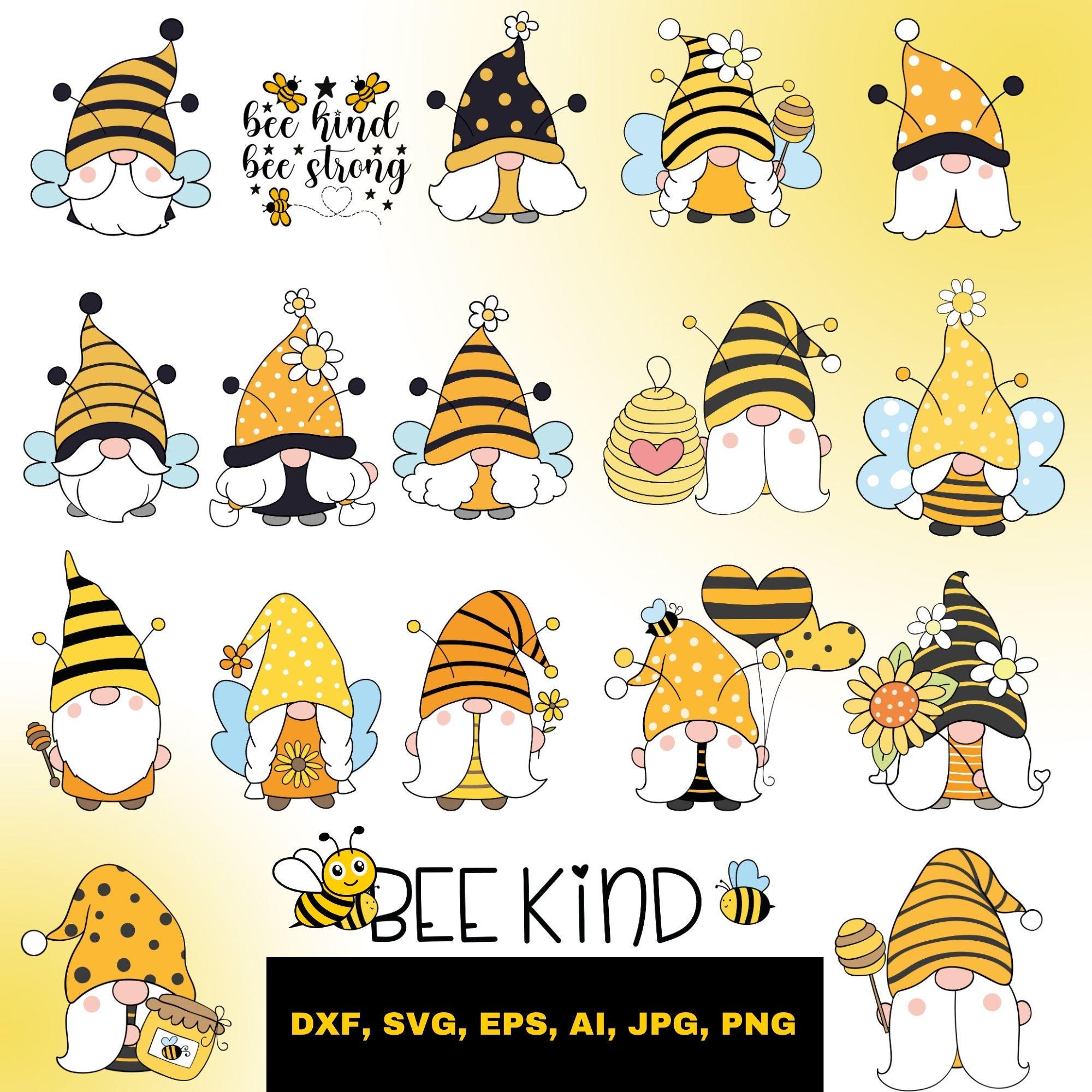 Bee Svg Bundle, Bee Gnome Svg, Bee Png, Honeycomb Svg, Bee Clipart ...