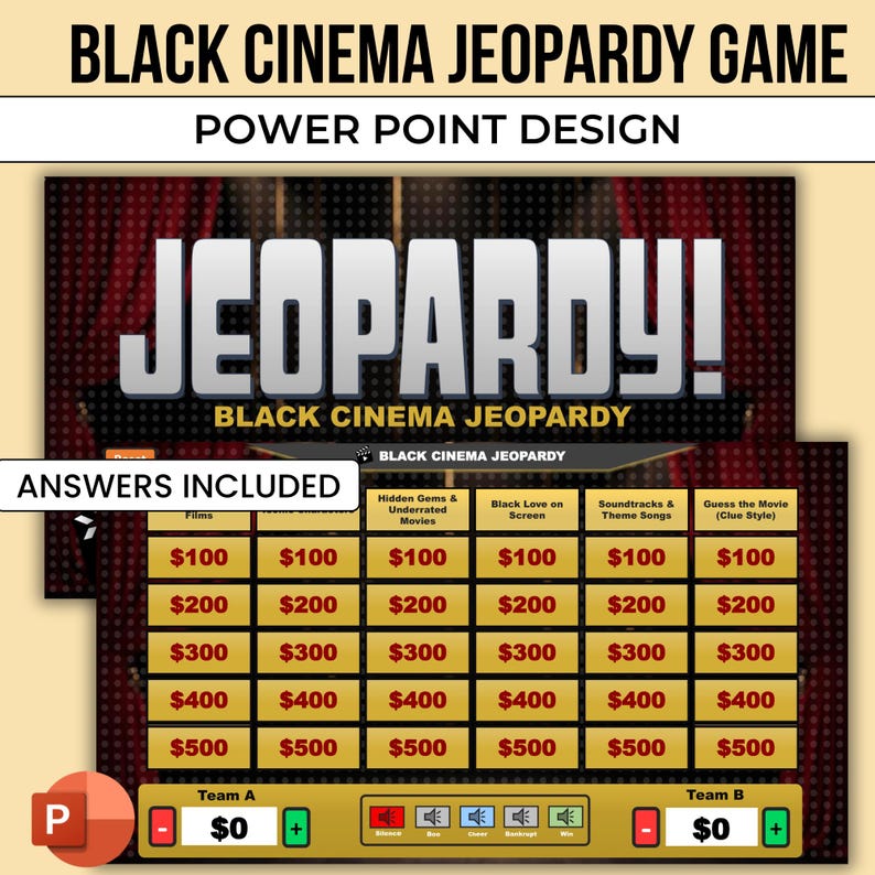 Black Cinema Jeopardy Game | Powerpoint Trivia (digital Download) - Etsy