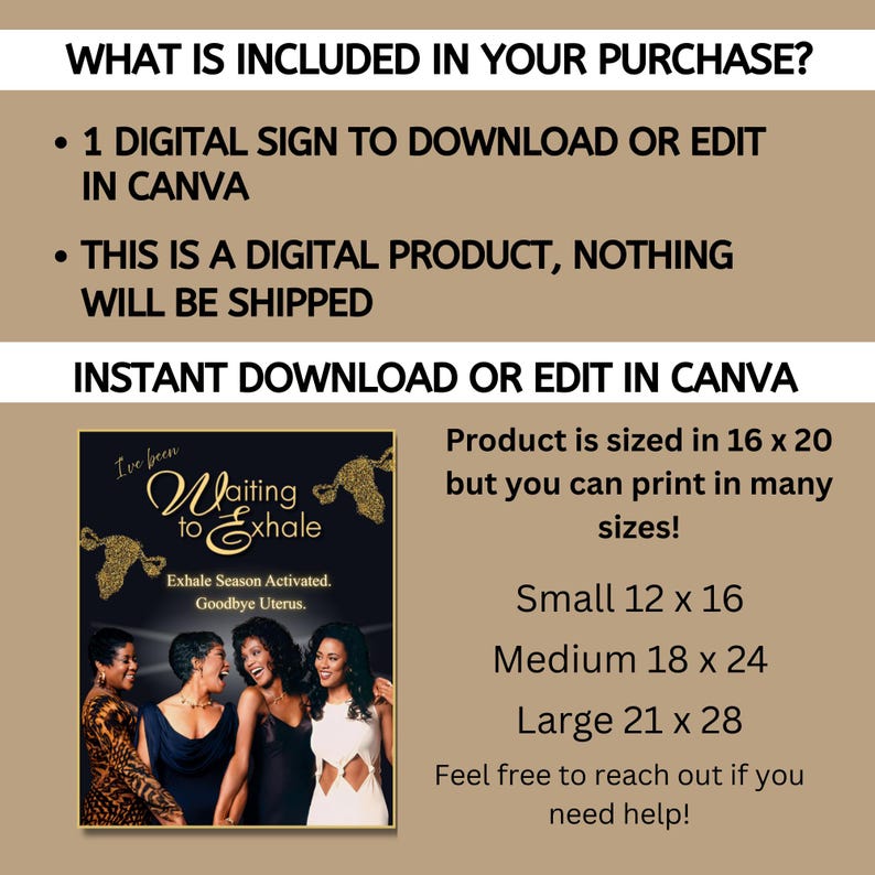 Hysterectomy Waiting to Exhale Healing Sign | Choosing My Health ...