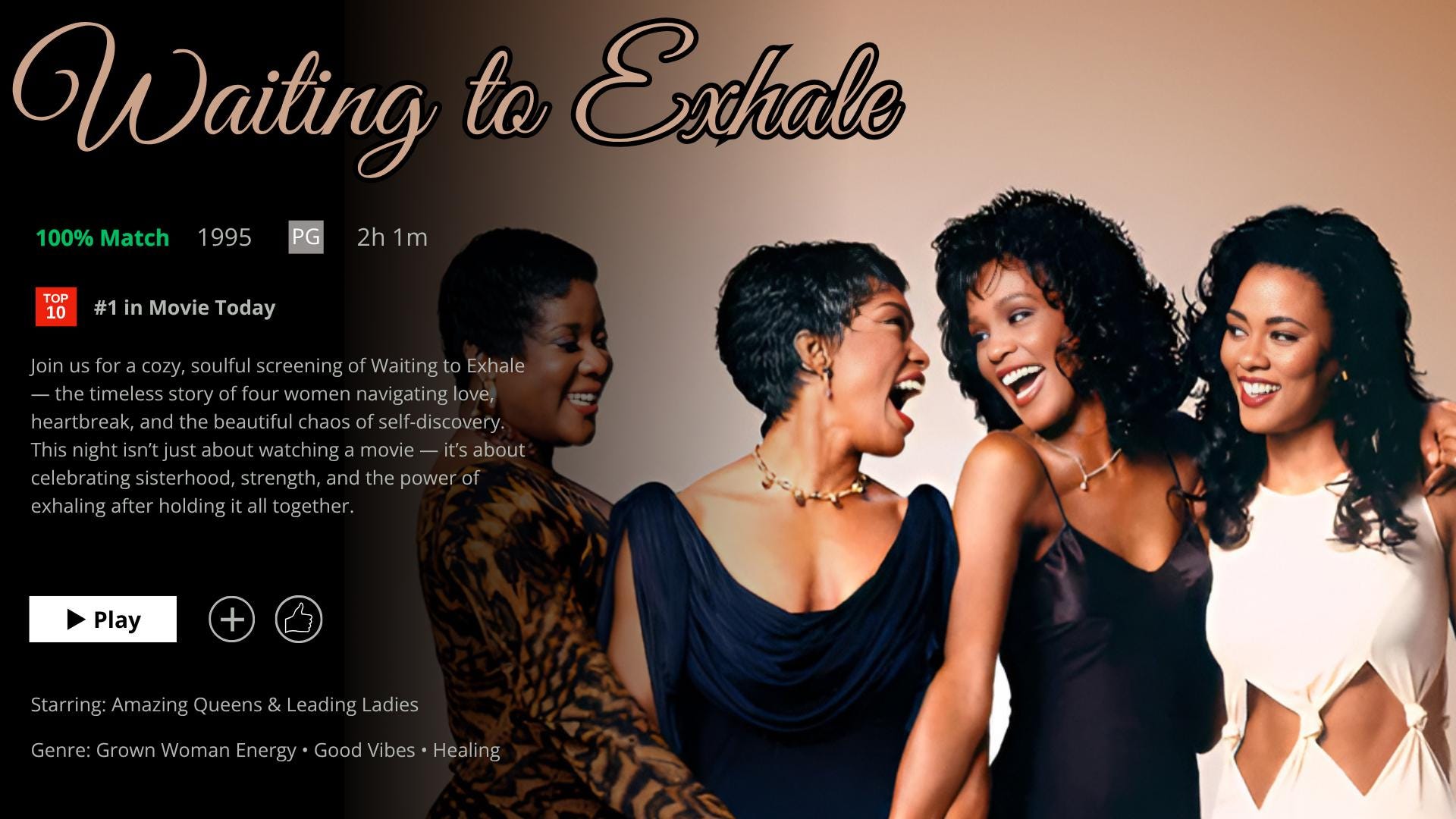 Waiting to Exhale Animated Slideshow Poster Itinerary: 90's Theme Girls ...