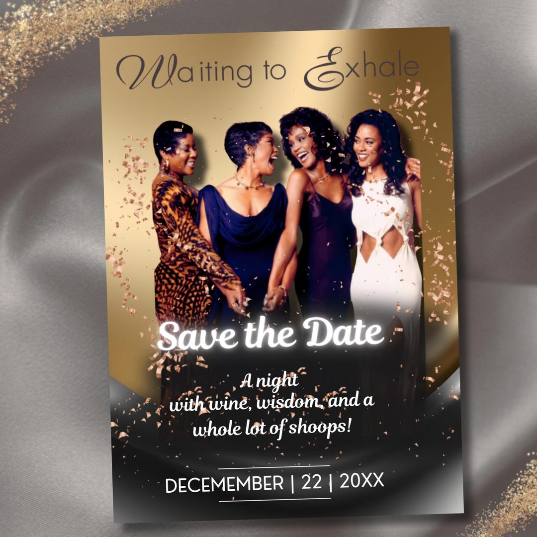 Waiting to Exhale Save the Date Invitation: Animated Party Invite - Etsy