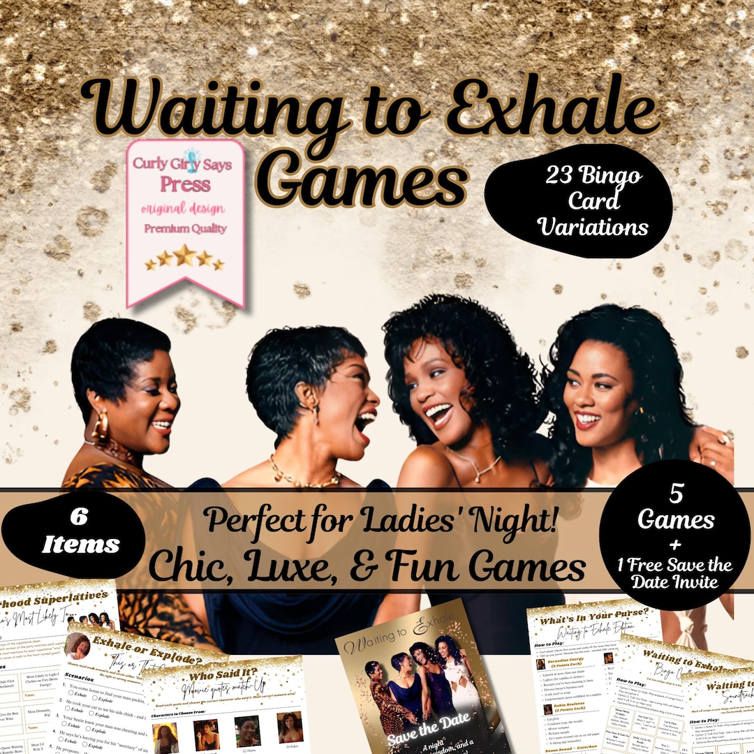 Waiting to Exhale Party Games: Ladies Night in (PDF Downloadable Bundle ...