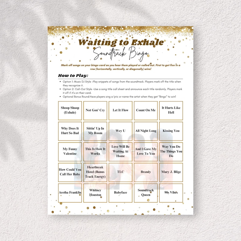 Waiting to Exhale Party Games: Black Women's Night in (PDF Downloadable Bundle) - Etsy