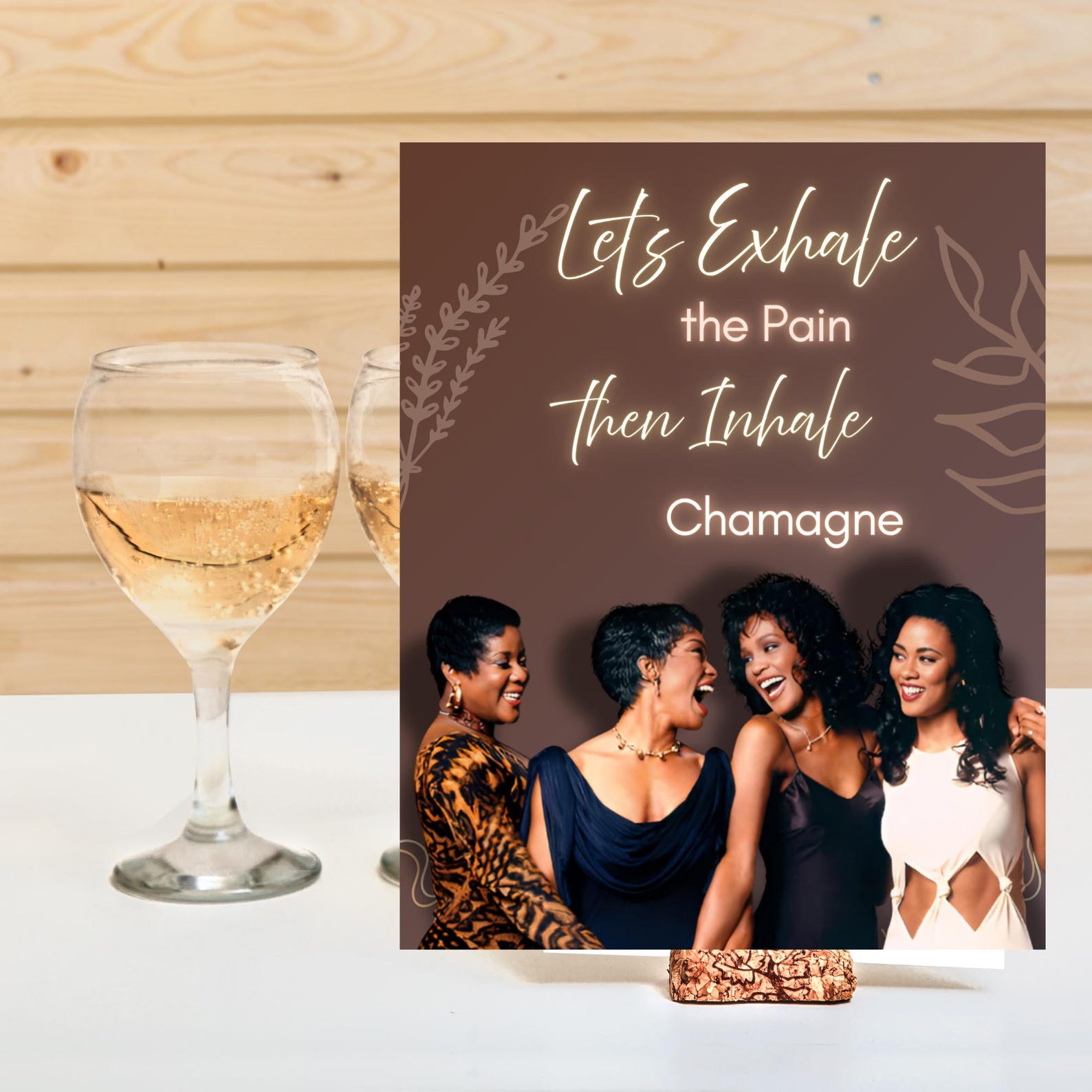 Waiting to Exhale Bar Sign, Editable Canva Template, 90's Theme Party ...
