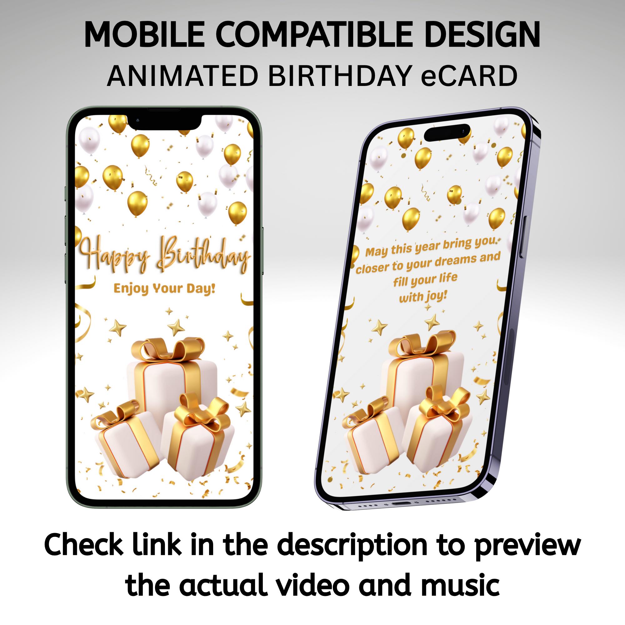 Animated Birthday Ecard: Modern Digital Greeting (instant Download) - Etsy