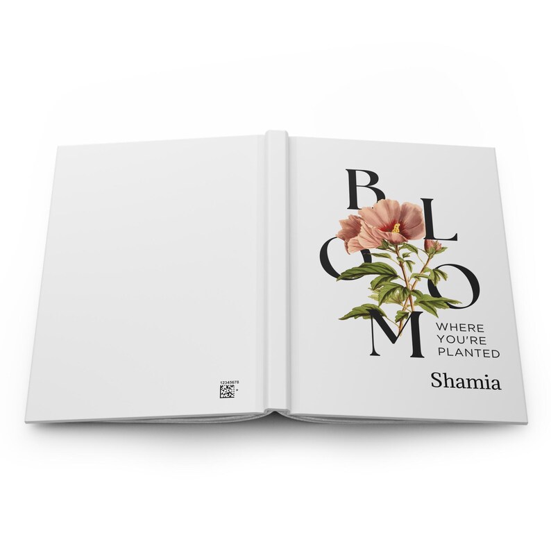 Personalized Hardcover Journal - Bloom Where You're Planted ...