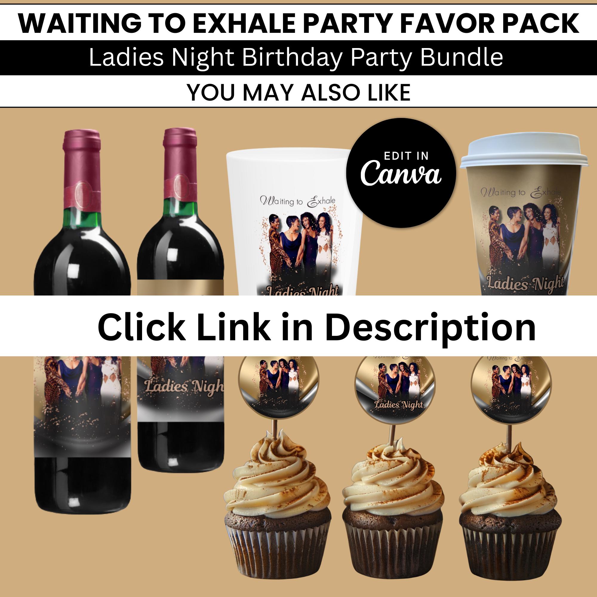Waiting to Exhale Gift Bag Label: Editable Canva Templates - Etsy