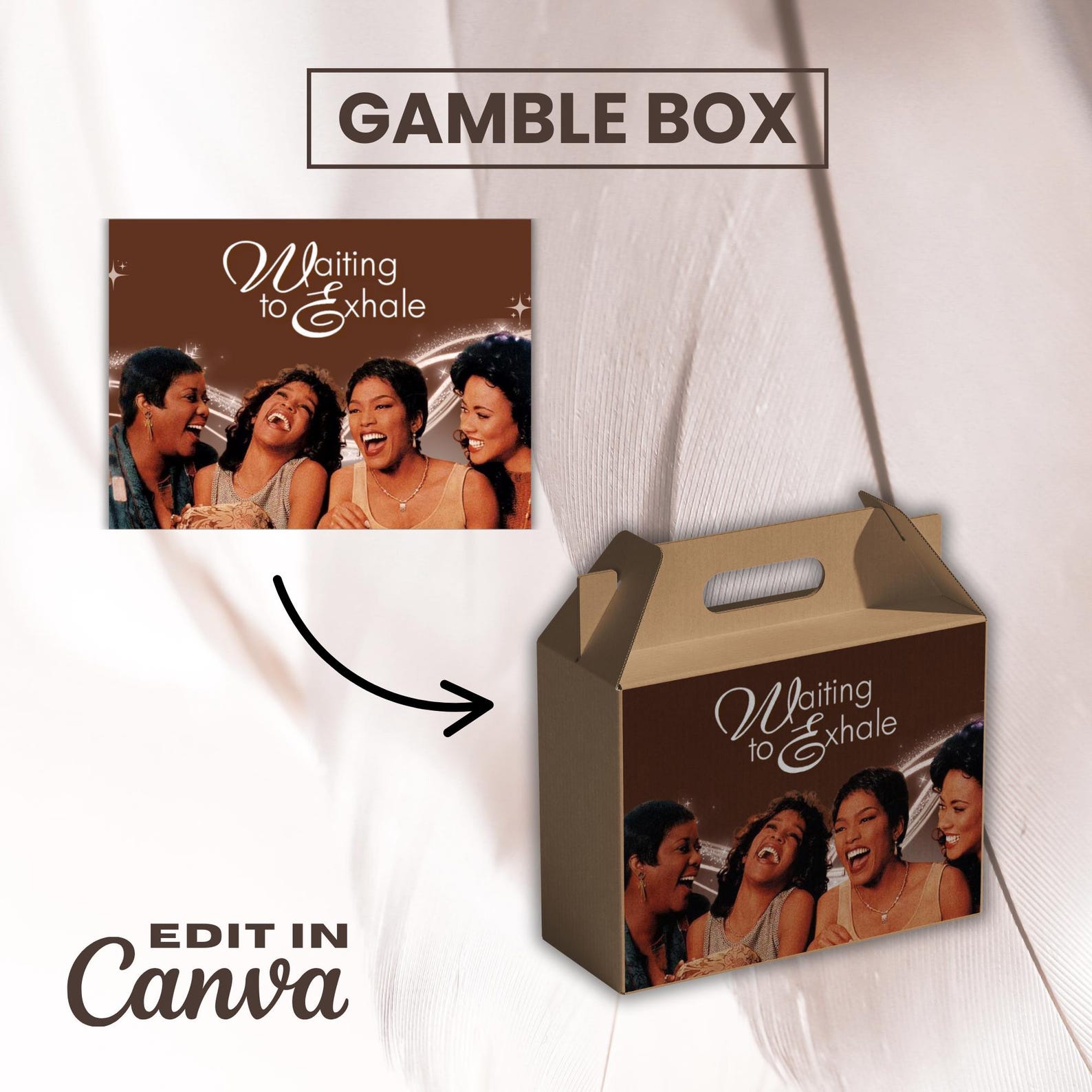 Waiting to Exhale Party Favor Labels | 90s R&B Theme (canva Template ...