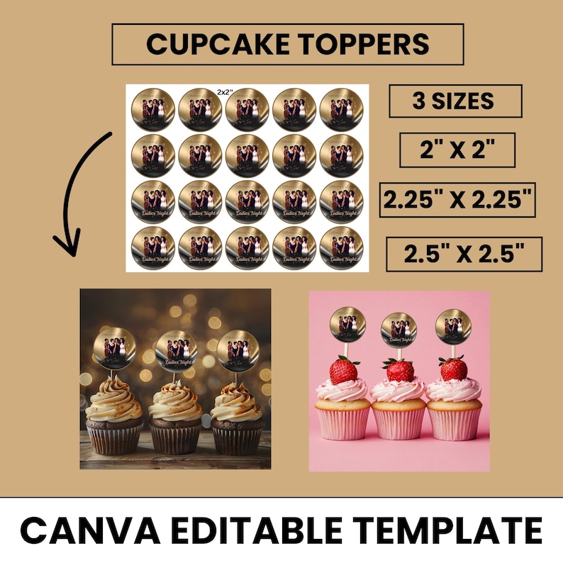 Waiting to Exhale Cupcake Toppers: Editable Canva Templates - Etsy