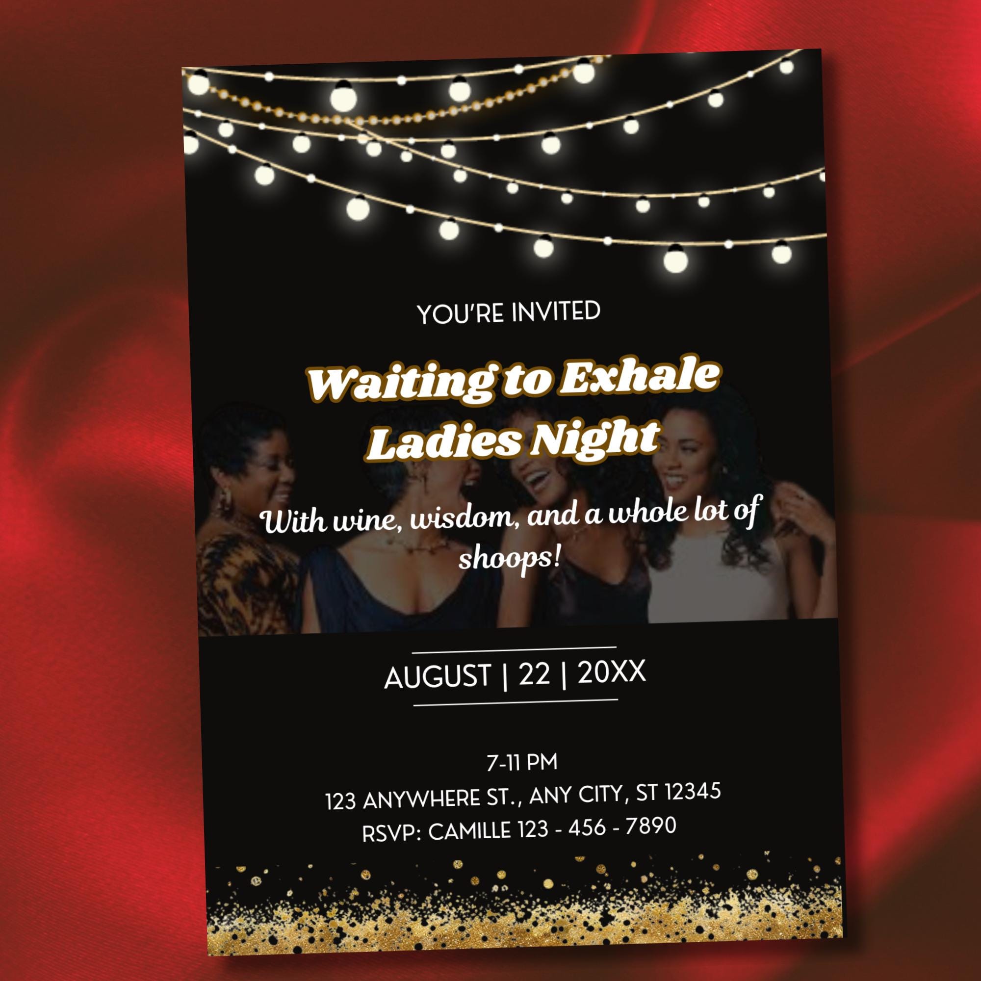 Waiting to Exhale Ladies Night Invitation: Animated Party Invite - Etsy