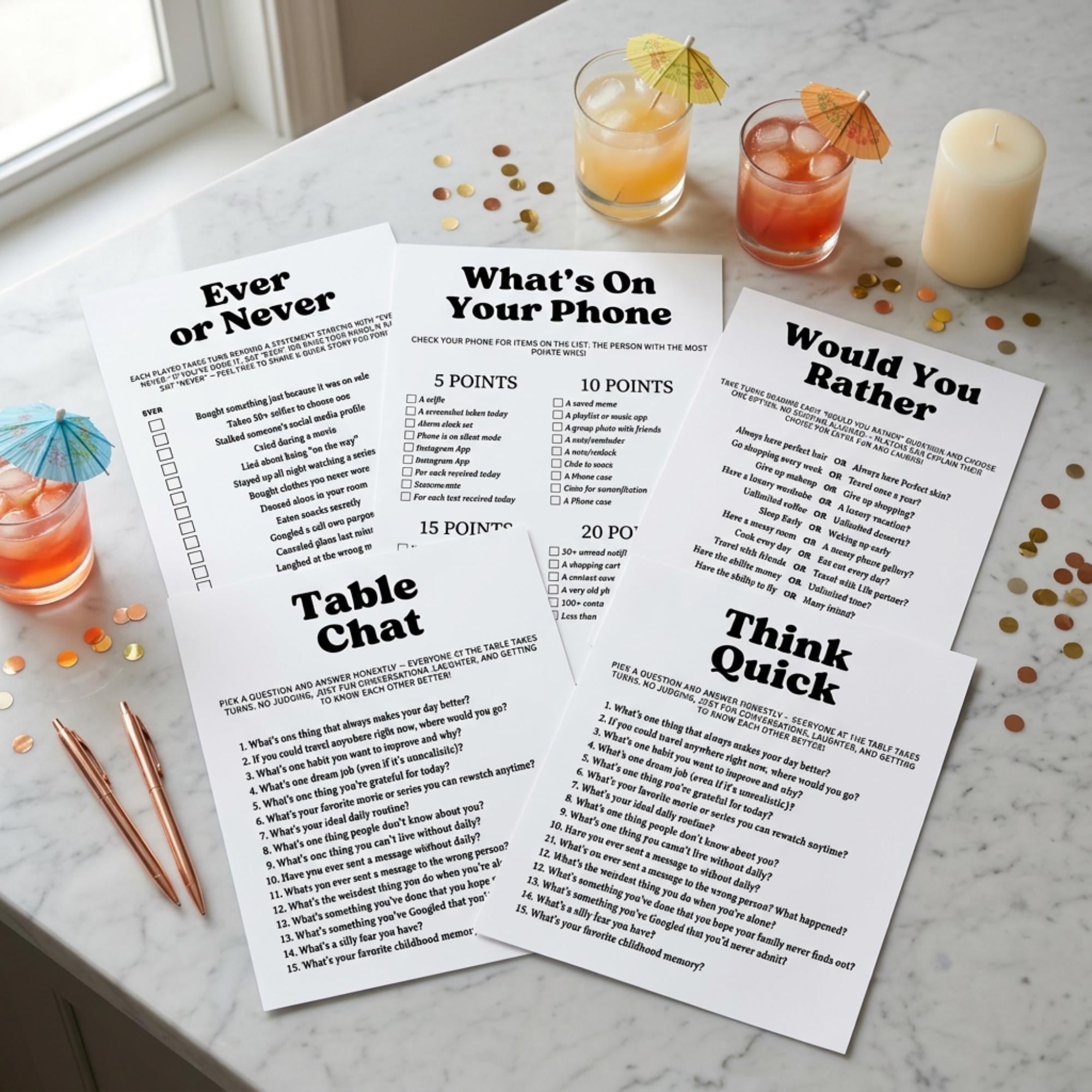 Icebreaker Games, Conversation Starters, Group Activities, Adult Party ...
