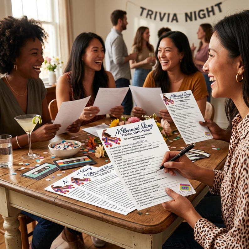 90s 2000s Party Game | Millennial Slang Trivia Game (PDF Download) - Etsy