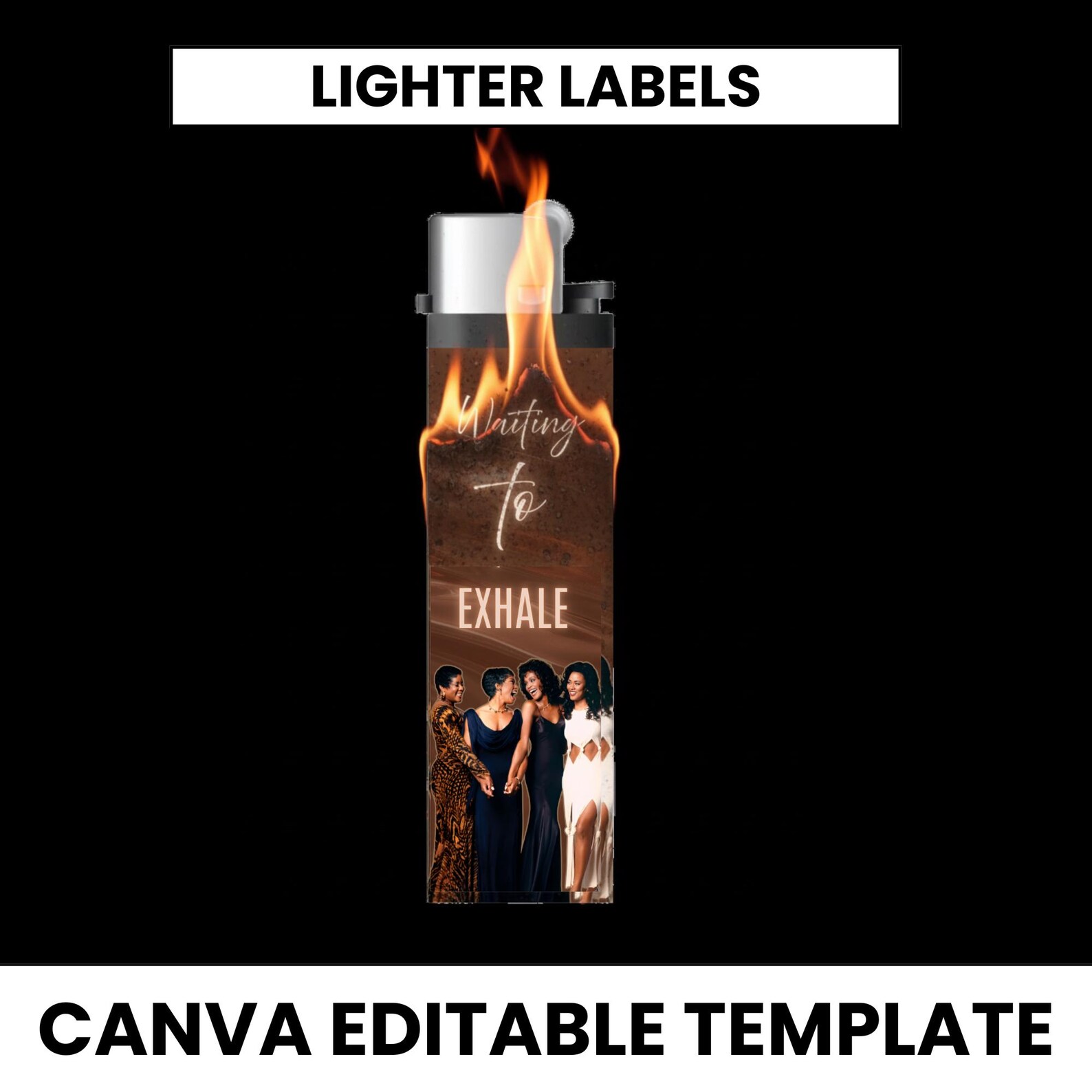 Editable Waiting to Exhale Lighter Label | Party Favor Labels | Girl's ...
