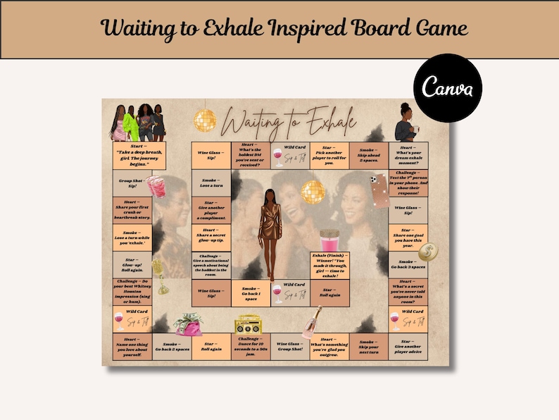 Waiting to Exhale Game: Ladies Night Party Board (PDF Download) - Etsy