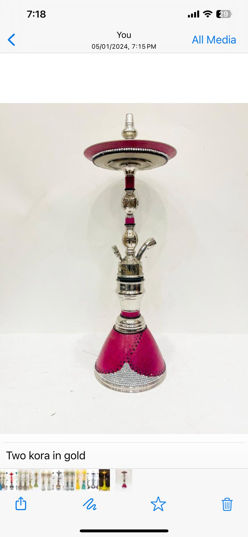 Wide Feather Brass Hookah - Etsy
