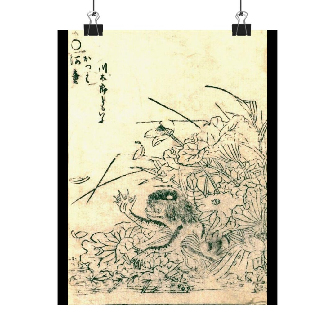 Japanese Yokai Ink Painting Matte Vertical Posters, Rare Artwork for ...