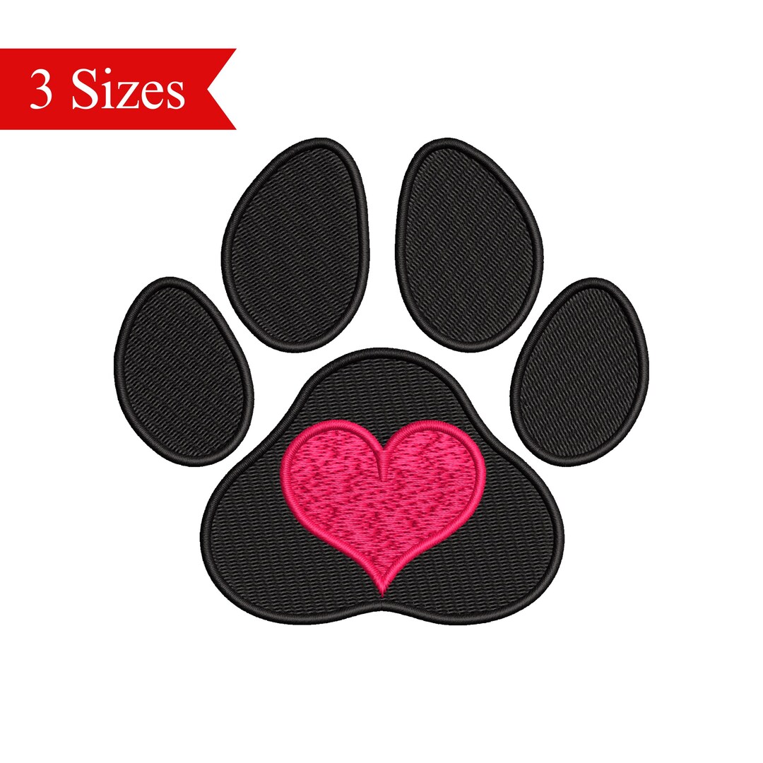 Dog Paw Embroidery File, Dog Mom Embroidery Design, Paw Machine ...