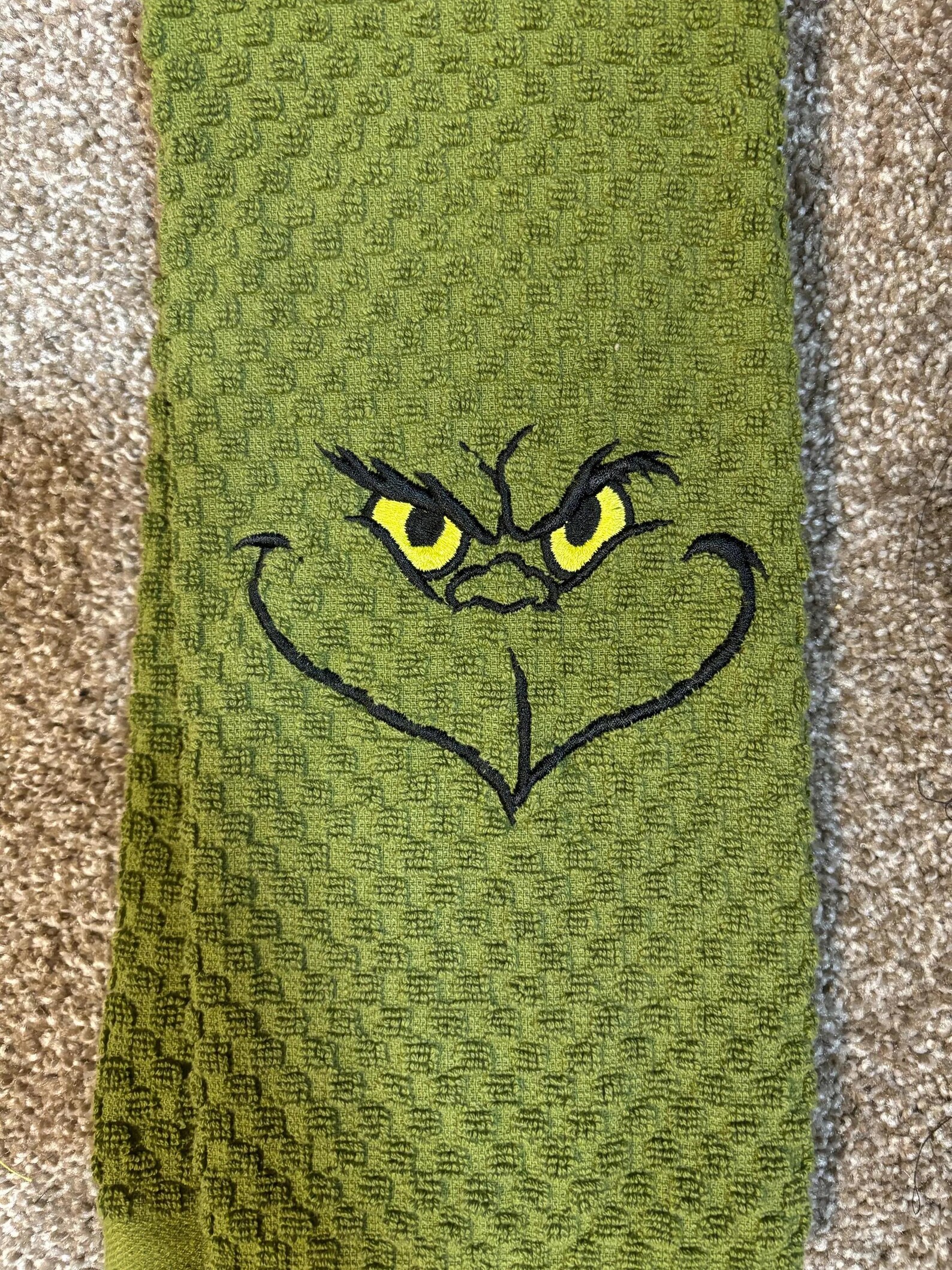 Grinch Face Embroidery Design, Christmas Embroidery Design, Grinchy ...