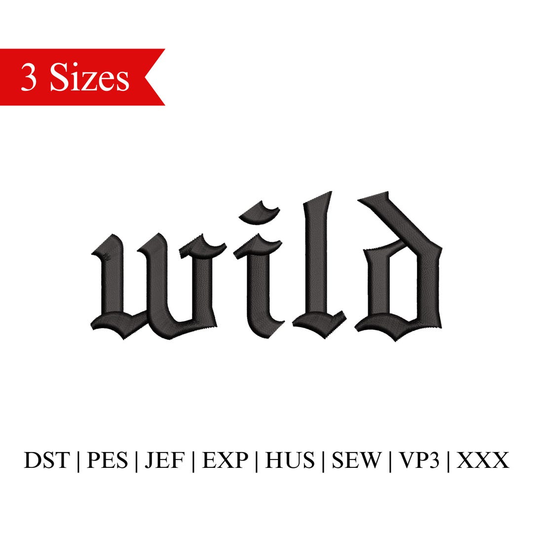 Wild Embroidery Design, Feral Embroidery File, Trendy Hat Embroidery ...