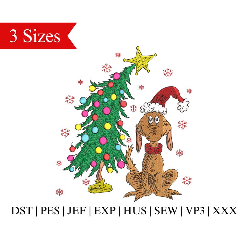 Grinch Dog Max Embroidery Design, Christmas Grinch Embroidery File - 3 ...