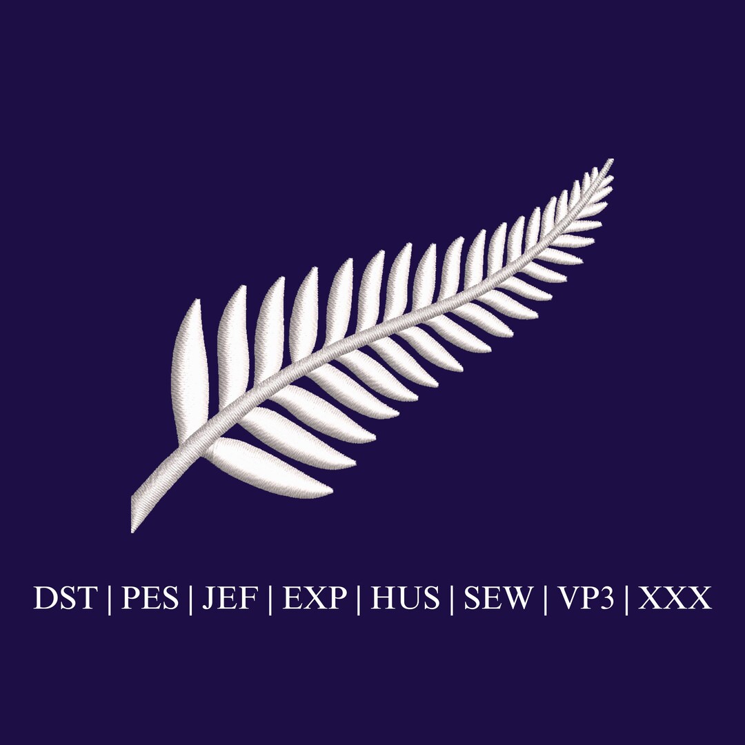 Silver Fern Embroidery Design: New Zealand Plant (instant Download) - Etsy