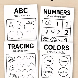 Printable Kids Worksheets Bundle | Preschool & Kindergarten Activities ...