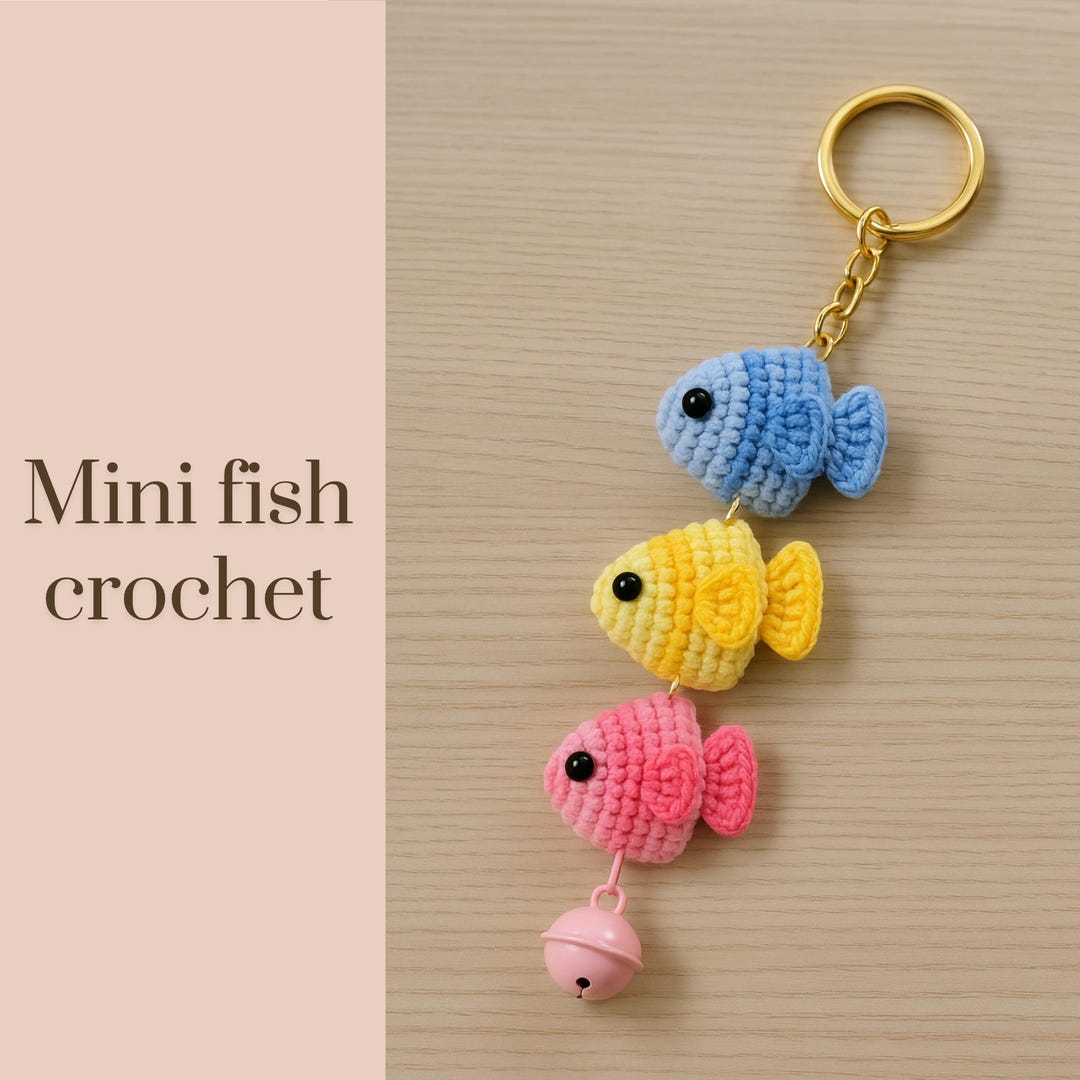 Mini Fish Crochet Amigurumi, Color Fish Digital Design, Cute Fish ...