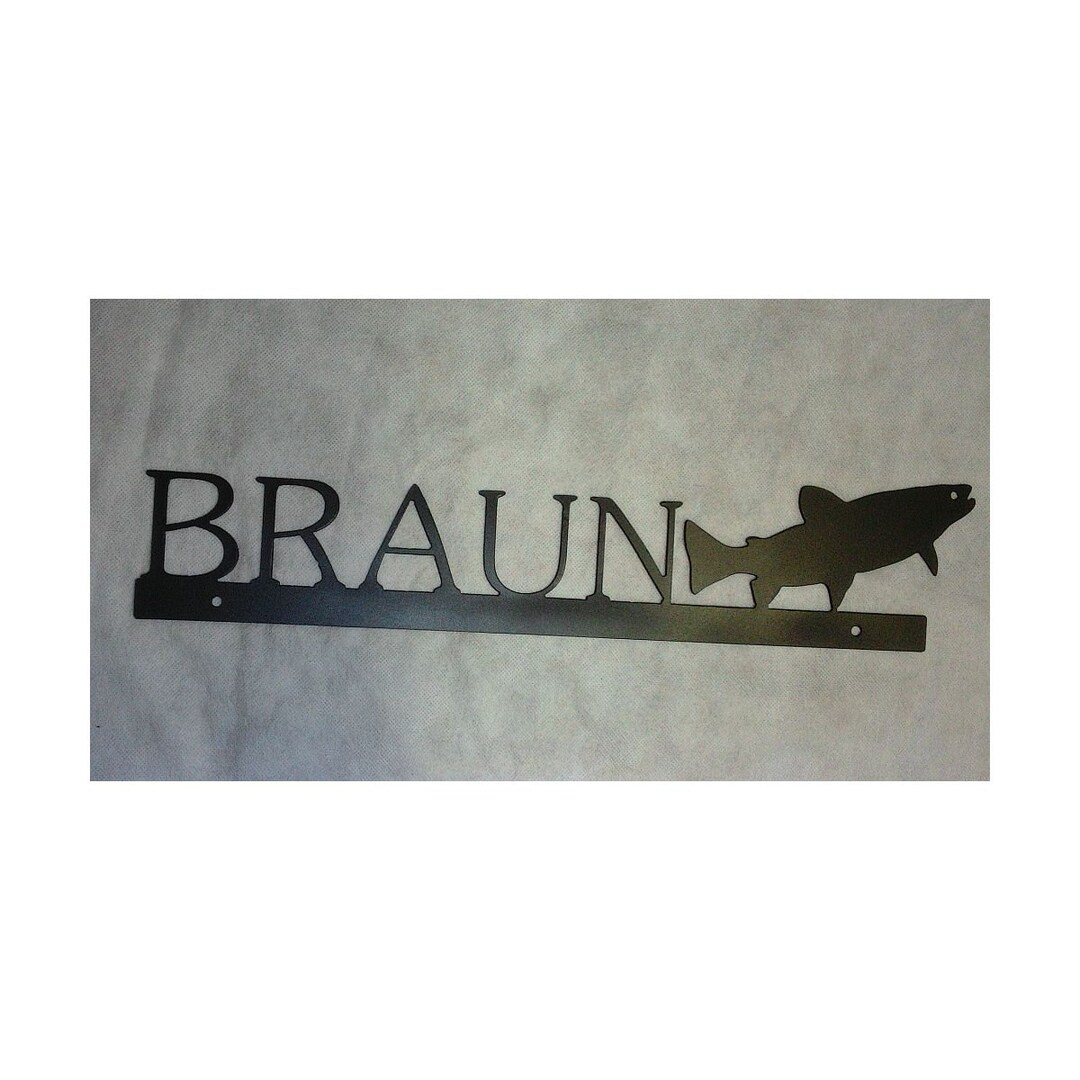 Name Sign, Trout - Etsy
